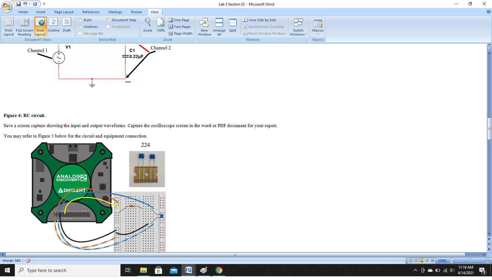 Solved - Lab 5 Section 02 - Microsoft Word х Cla Home Insert | Chegg.com
