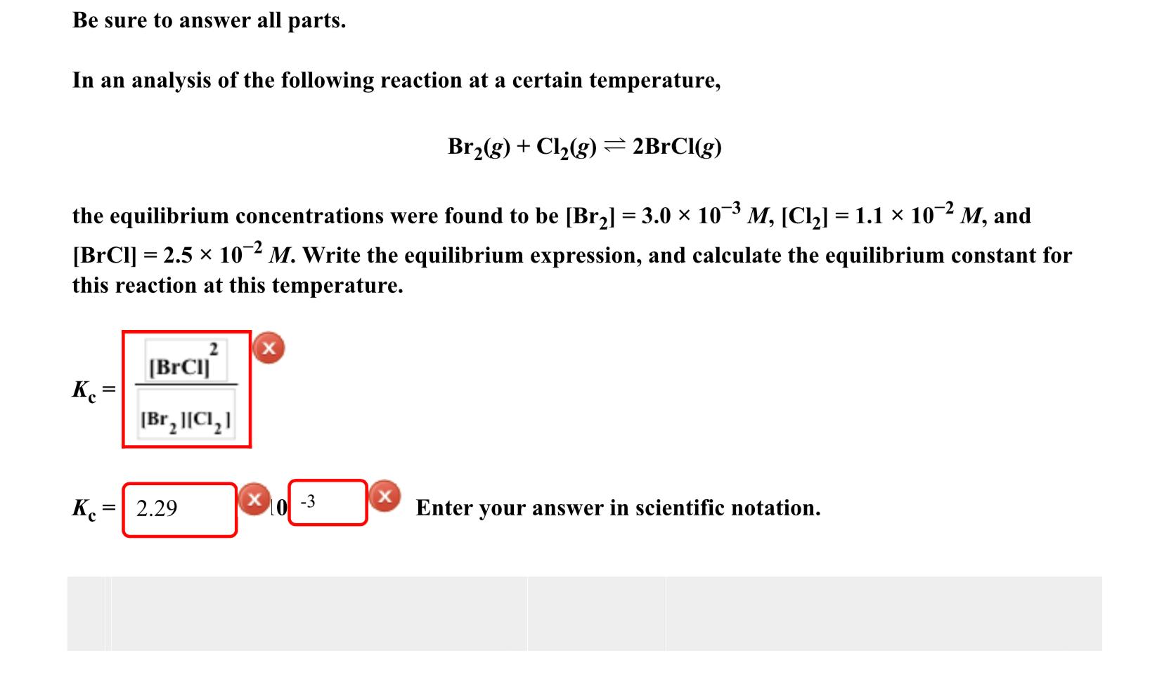 Solved Be sure to answer all parts. In an analysis of the | Chegg.com