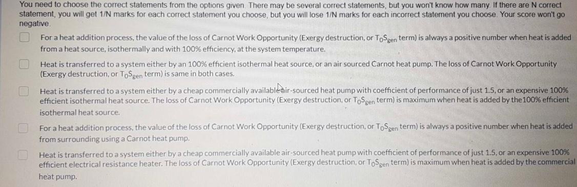 Solved You need to choose the correct statements from the | Chegg.com