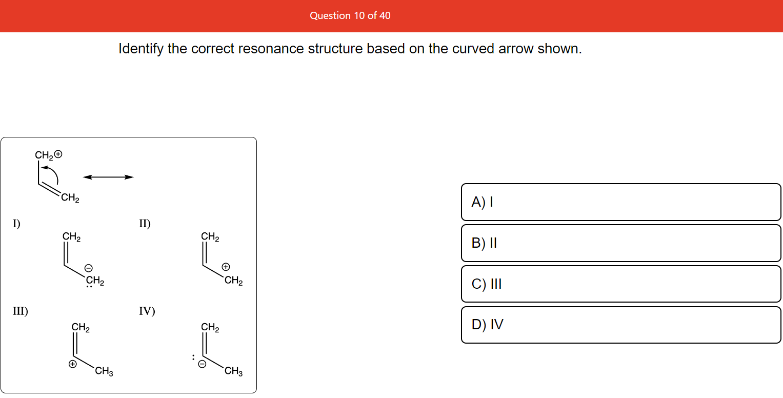 Solved Identify the correct resonance structure based on the | Chegg.com