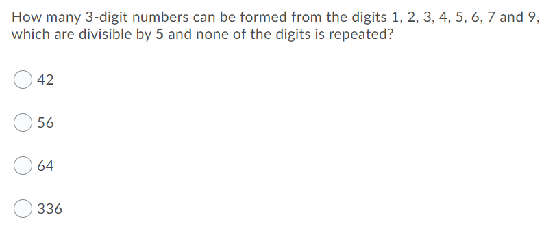 Solved How many 3-digit numbers can be formed from the | Chegg.com