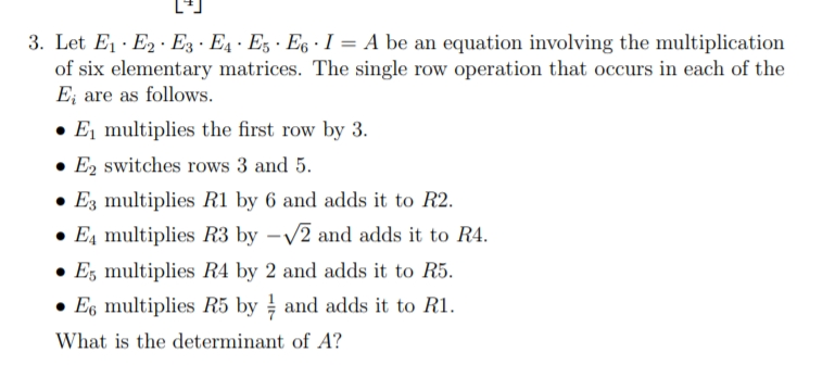 Solved L ] 3 Let E1 E2 E3 E4 Es E61 A Be An Equation
