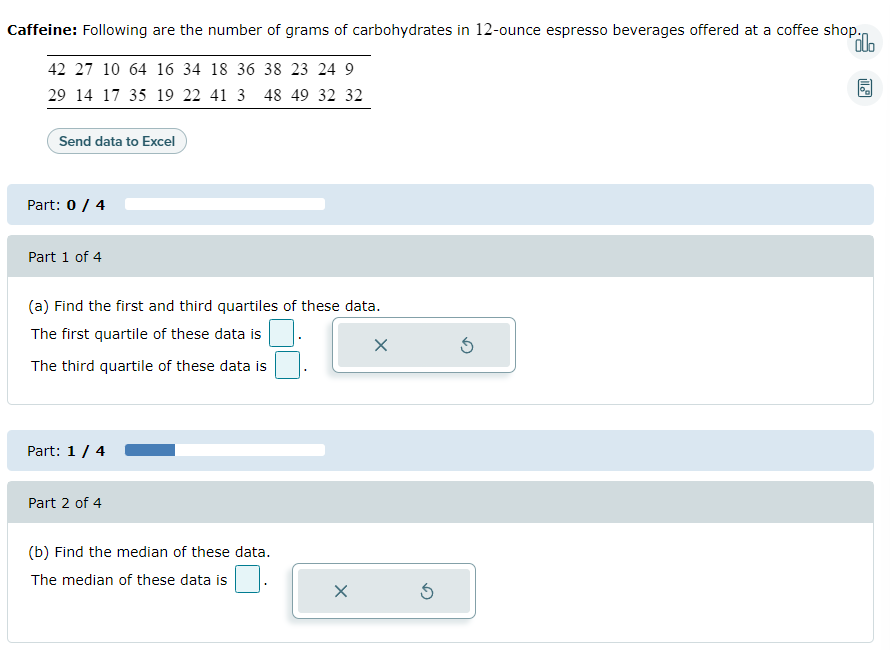 Solved (a) Find the first and third quartiles of these data. | Chegg.com