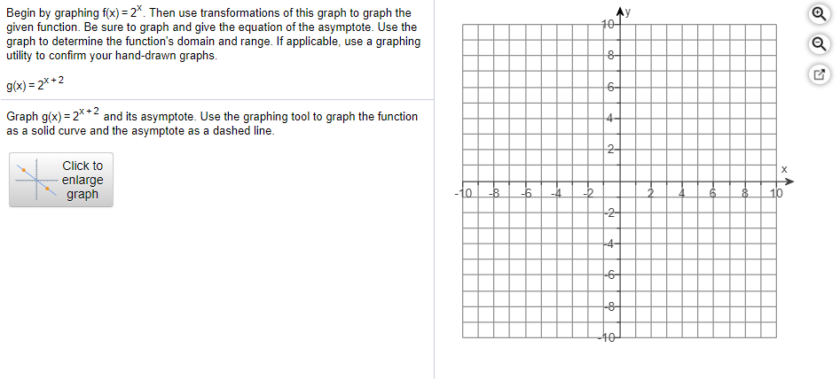 Solved a 10- Begin by graphing f(x)=3*. Then use | Chegg.com