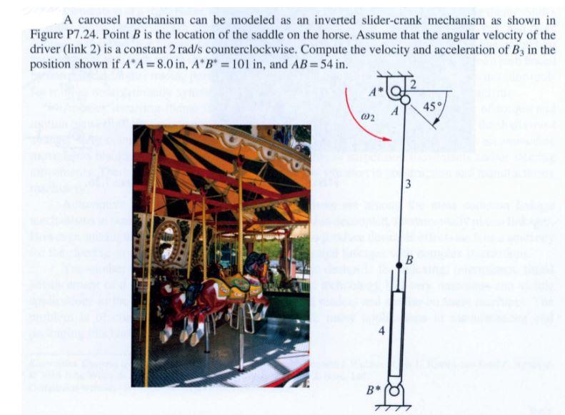 Solved A carousel mechanism can be modeled as an inverted | Chegg.com