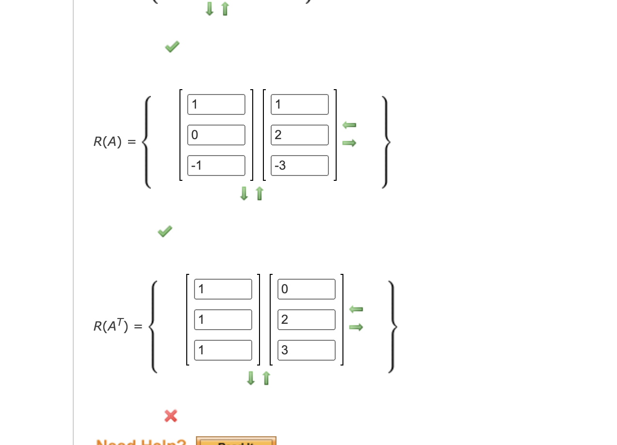 Solved N(A)= nullspace of AR(A)= column space of AN(AT)= | Chegg.com