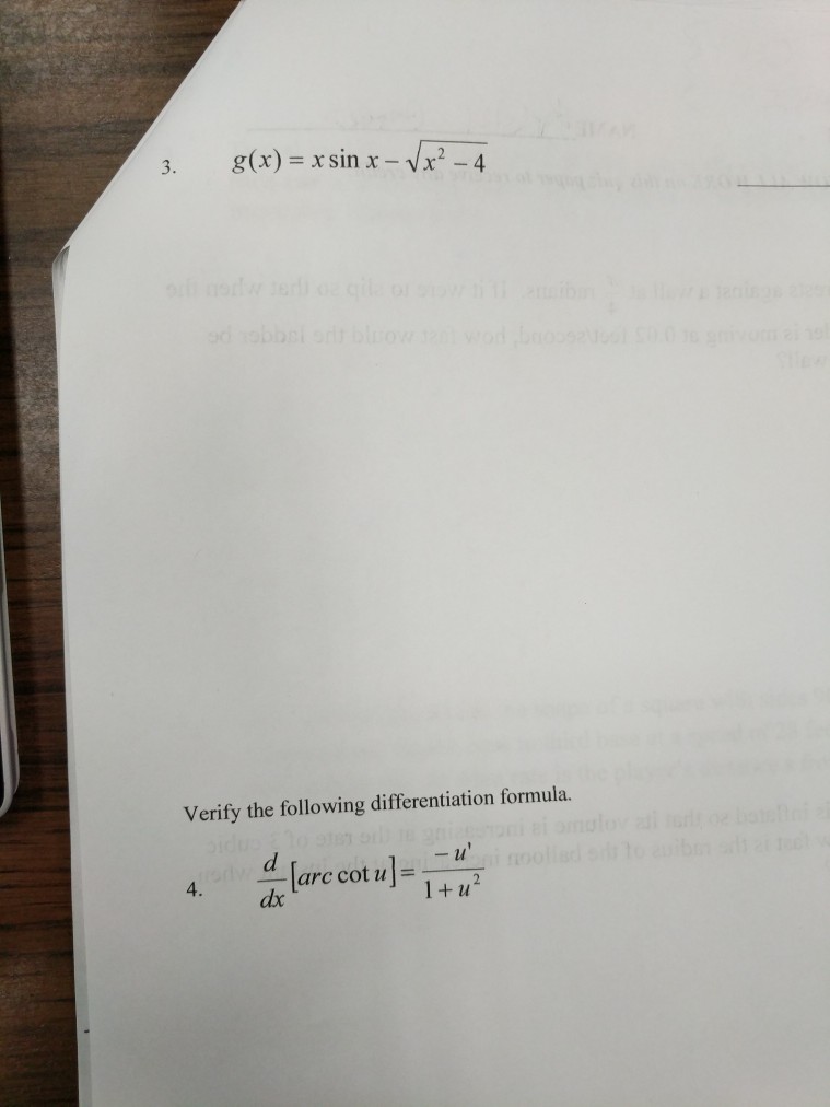 Solved Verify the following differentiation formula. -lare | Chegg.com