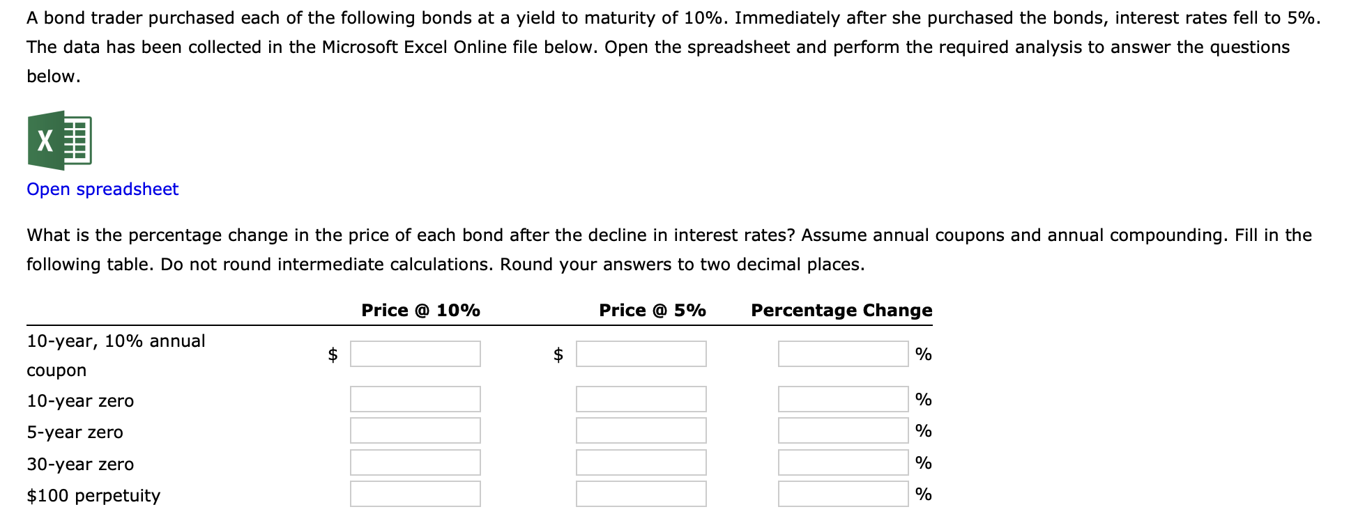 Solved A bond trader purchased each of the following bonds | Chegg.com