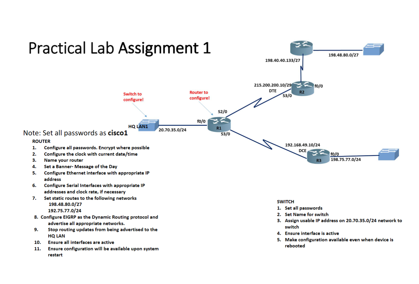 Solved Practical Lab Assignment 1 Note: Set all passwords as | Chegg.com