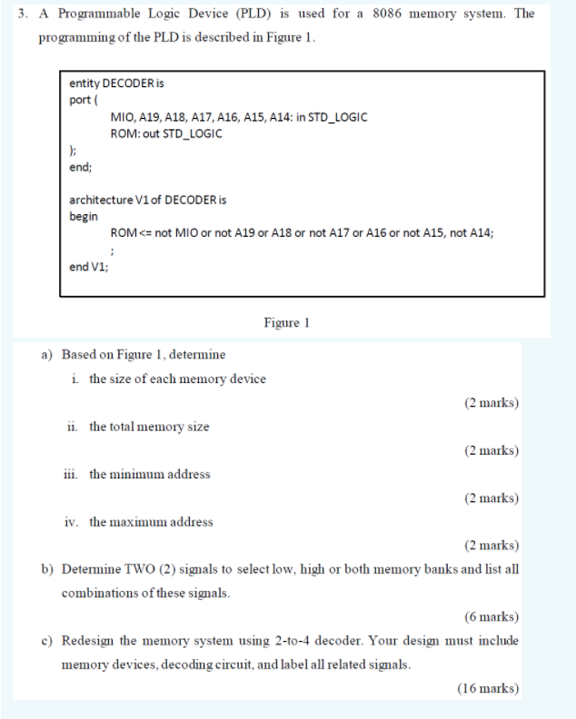 Solved 3. A Programmable Logic Device (PLD) is used for a | Chegg.com