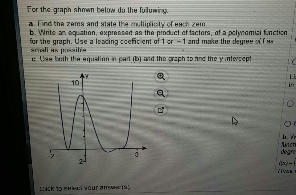 Solved For the graph shown below do the following. a. Find | Chegg.com