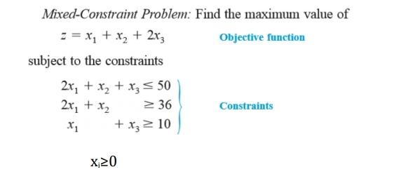 Solved Mixed-Constraint Problem: Find the maximum value of | Chegg.com