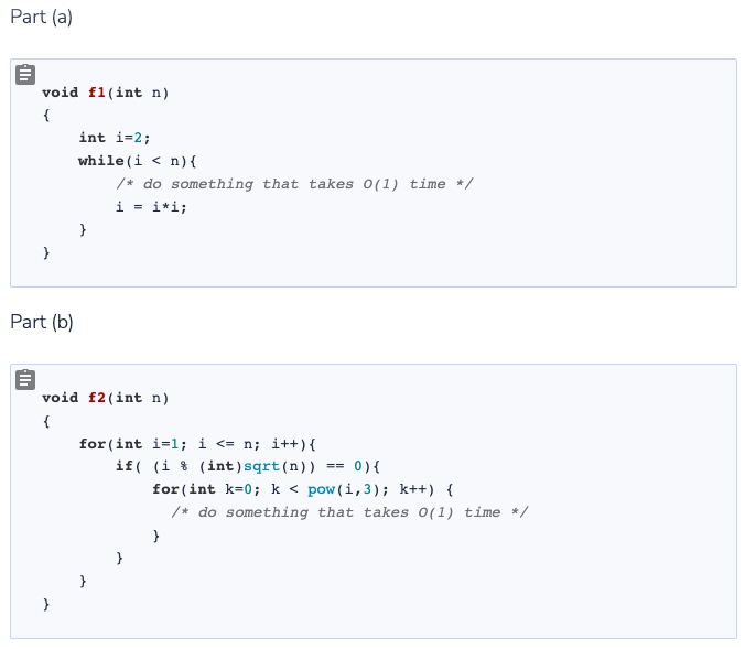 Solved Problem 3: Runtime Analysis (24\%) In Big- Θ | Chegg.com