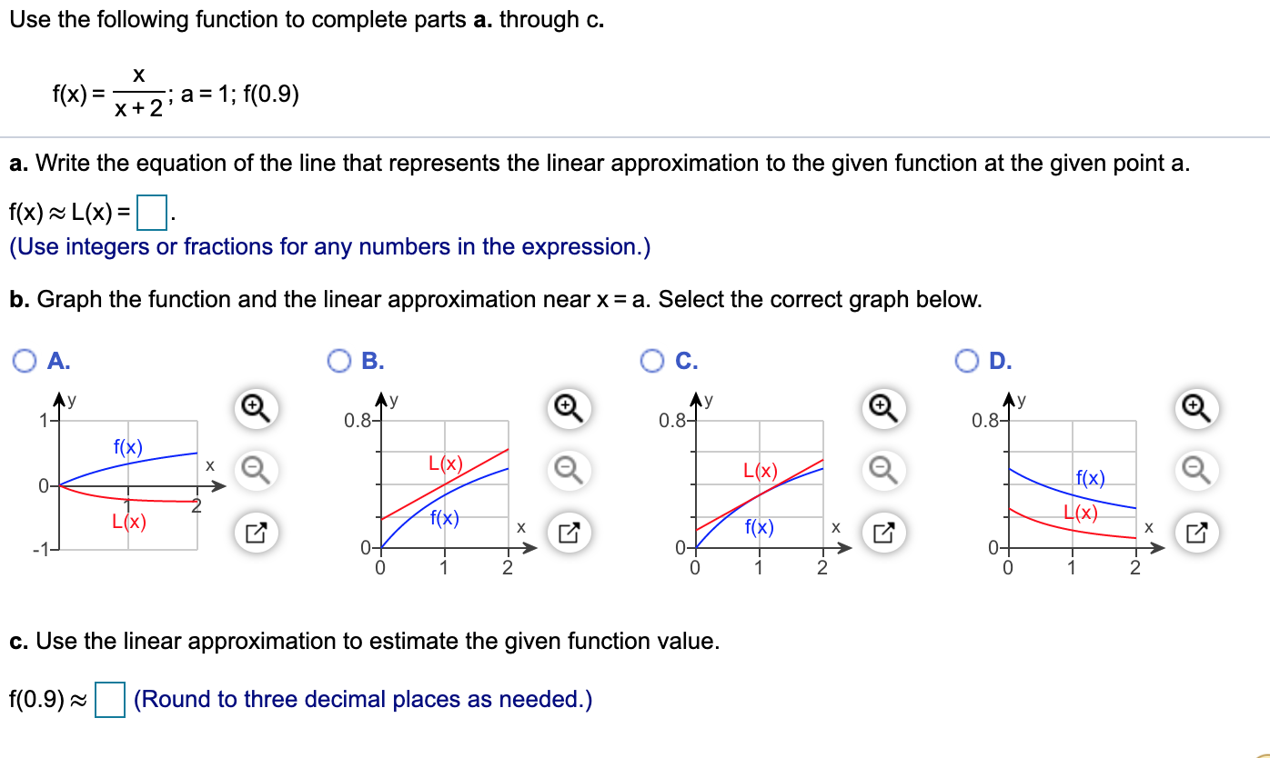 Solved Use the following function to complete parts a. | Chegg.com