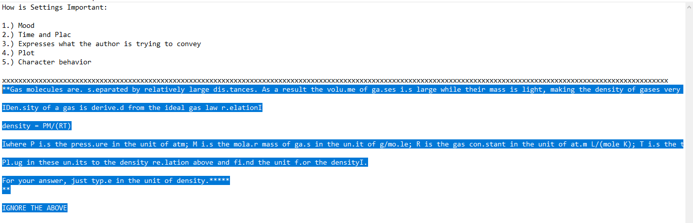 How is Settings Important: 1.) Mood 2.) Time and Plac | Chegg.com