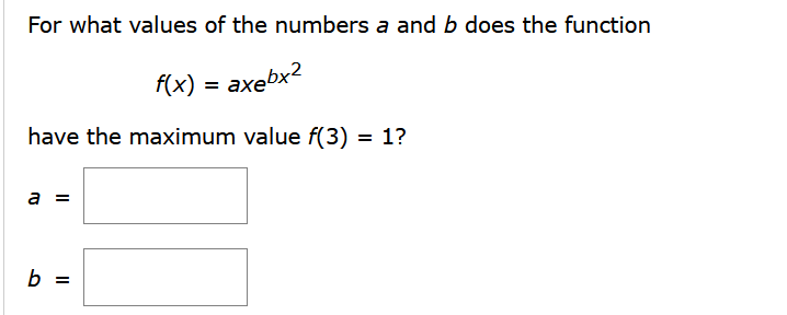 Solved For what values of the numbers a and b does the | Chegg.com