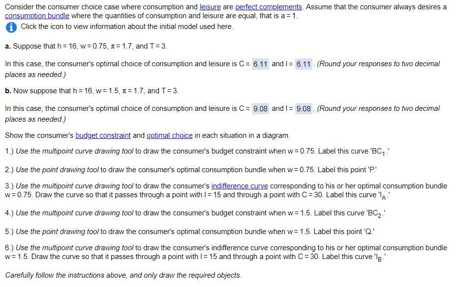 Solved Consider the consumer choice case where consumption | Chegg.com
