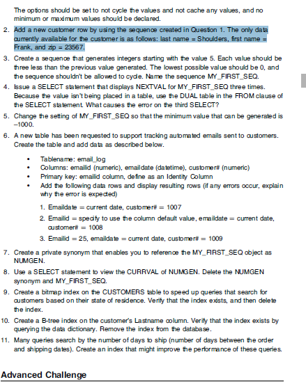 Hands-On Assignments To perform the following | Chegg.com