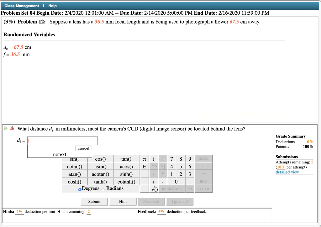 Solved Class Management | Help Problem Set 04 Begin Date: | Chegg.com