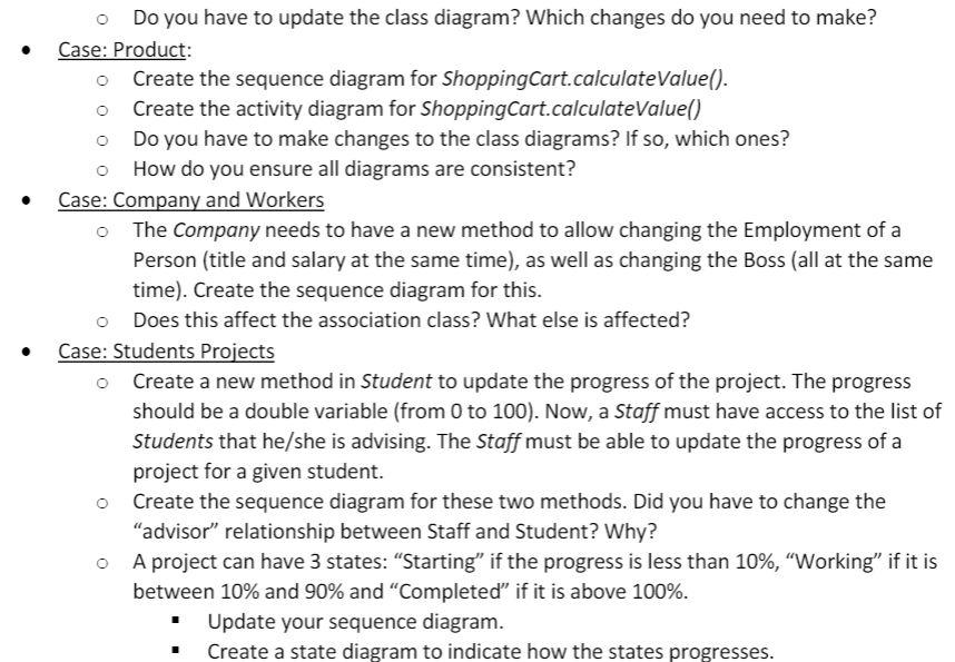 UML TO CODE (50 mins): Create the following diagrams | Chegg.com