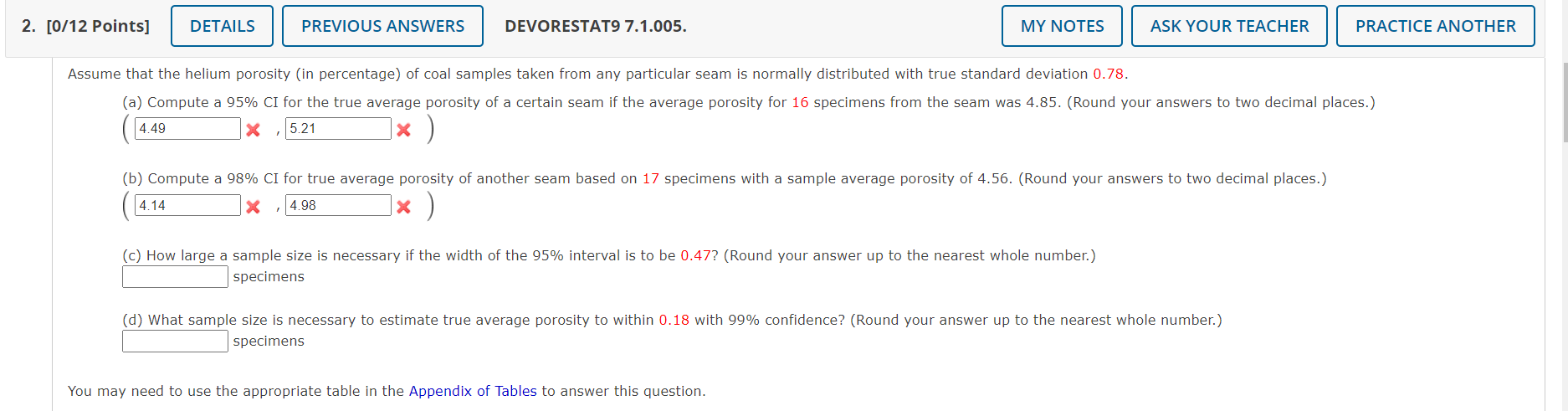 Solved 2. [0/12 Points] DETAILS PREVIOUS ANSWERS DEVORESTAT9 | Chegg.com