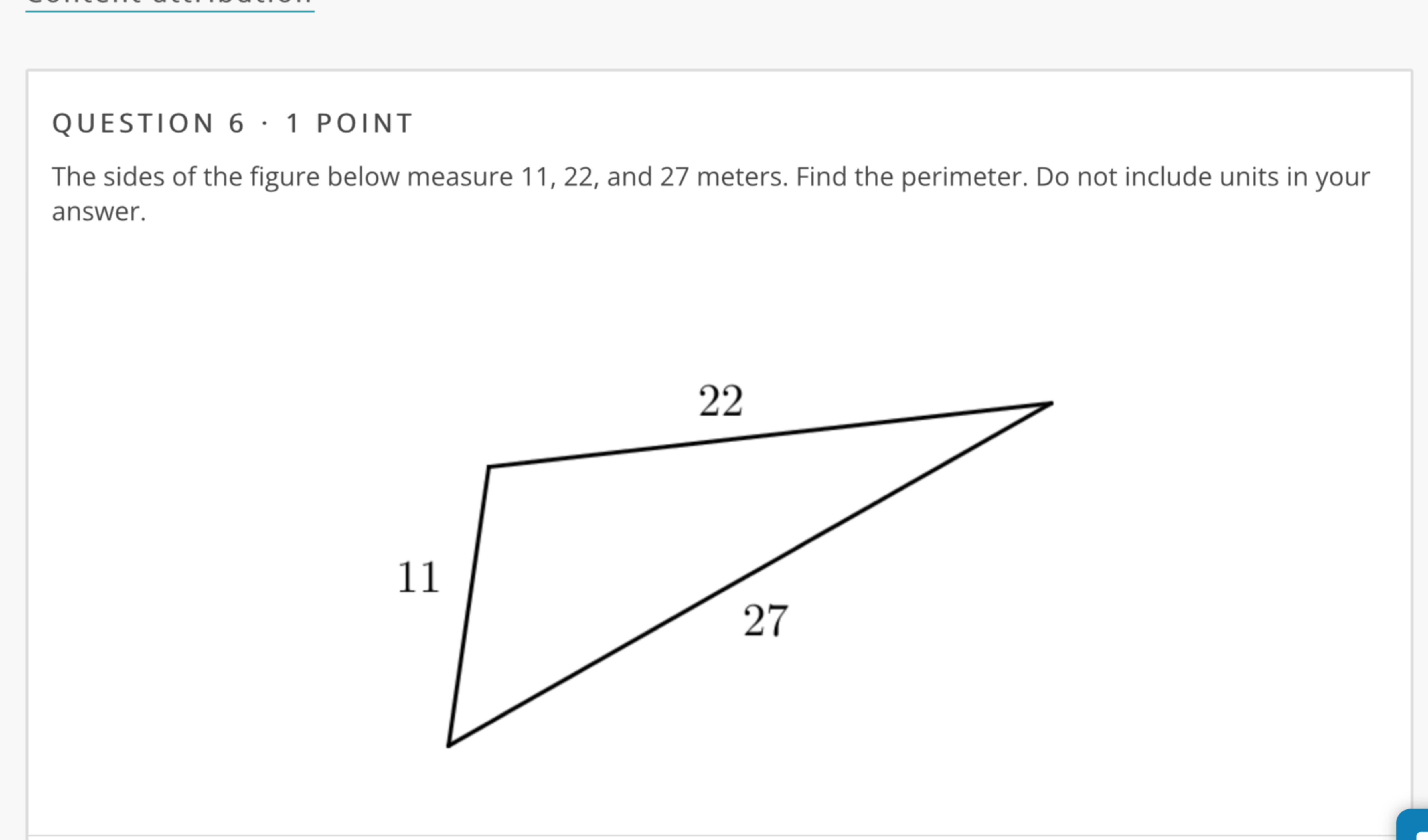 Solved QUESTION 6 - 1 ﻿POINTThe sides of the figure below | Chegg.com
