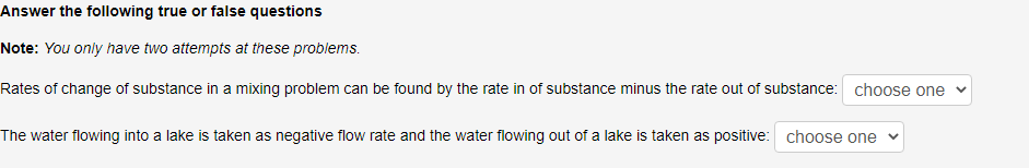 Solved Answer the following true or false questions Note: | Chegg.com