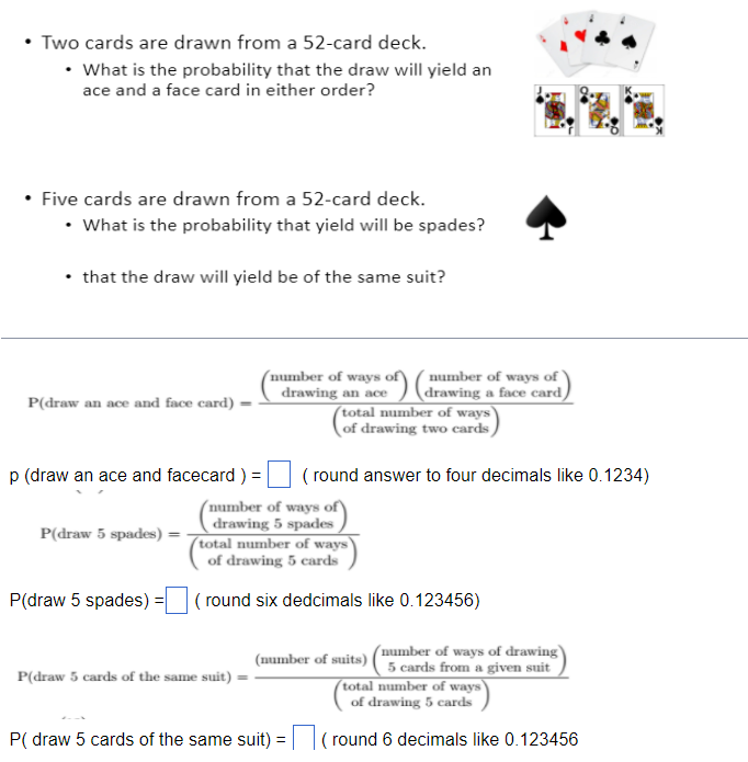 Solved - Two cards are drawn from a 52-card deck. - What is | Chegg.com