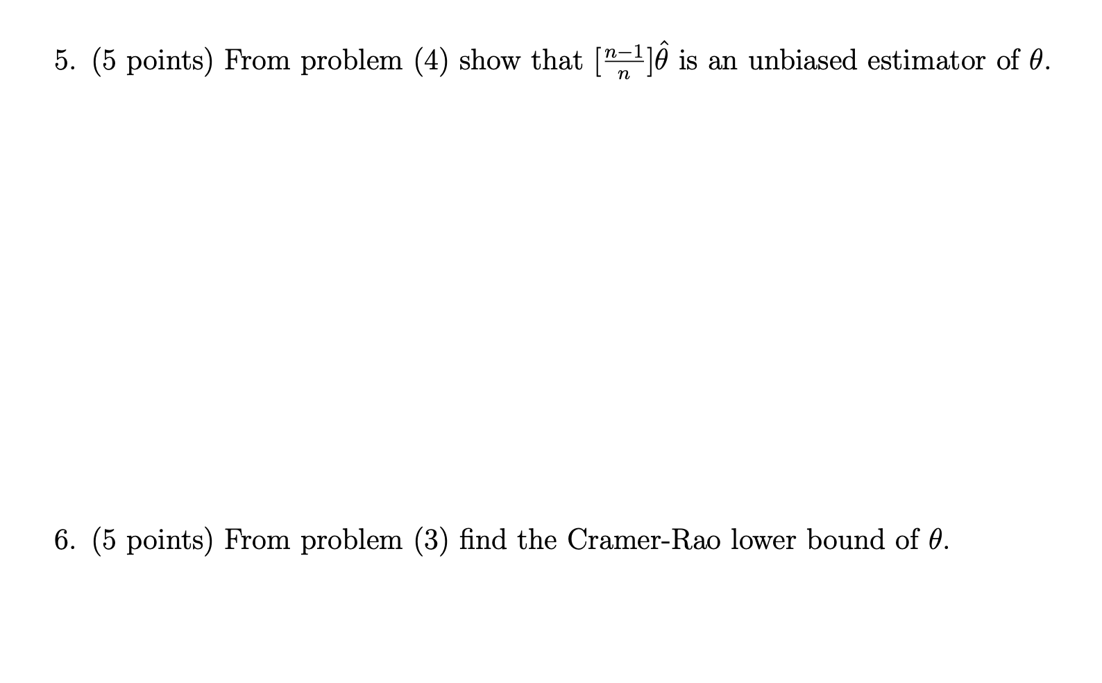 Solved 3. (5 points) Let X1, X2, ... Xn denote an iid random | Chegg.com