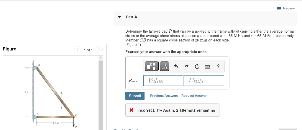 [solved] Determine The Largest Load P That Can Be A