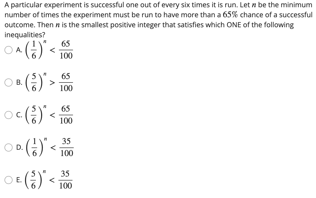 Solved A particular experiment is successful one out of | Chegg.com