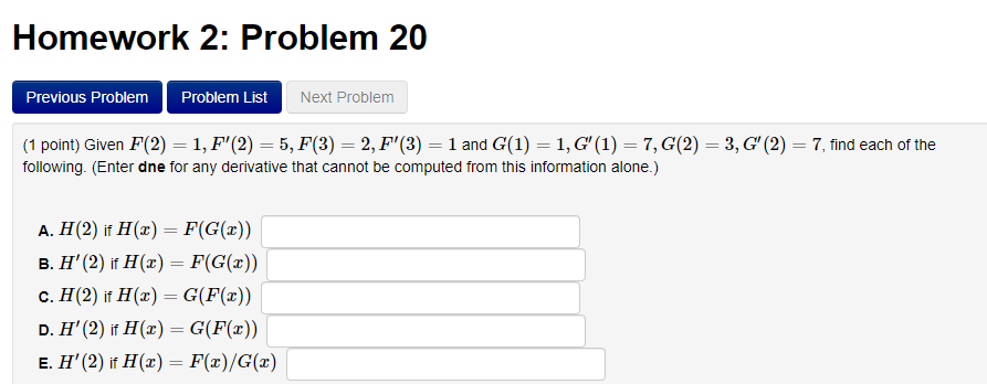 Solved Homework 2: Problem 20 Previous Problem Problem List | Chegg.com