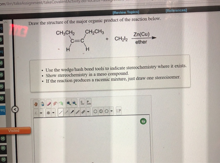 Solved Draw the structure of the major organic product of | Chegg.com