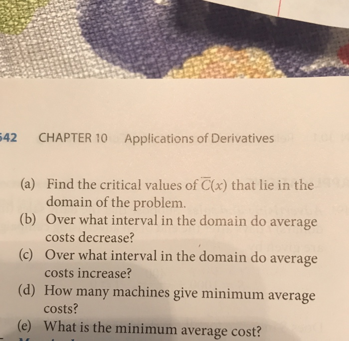 Solved 54 Average Costs Suppose The Average Costs Of A Chegg