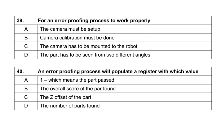 Solved 39. A For an error proofing process to work properly | Chegg.com