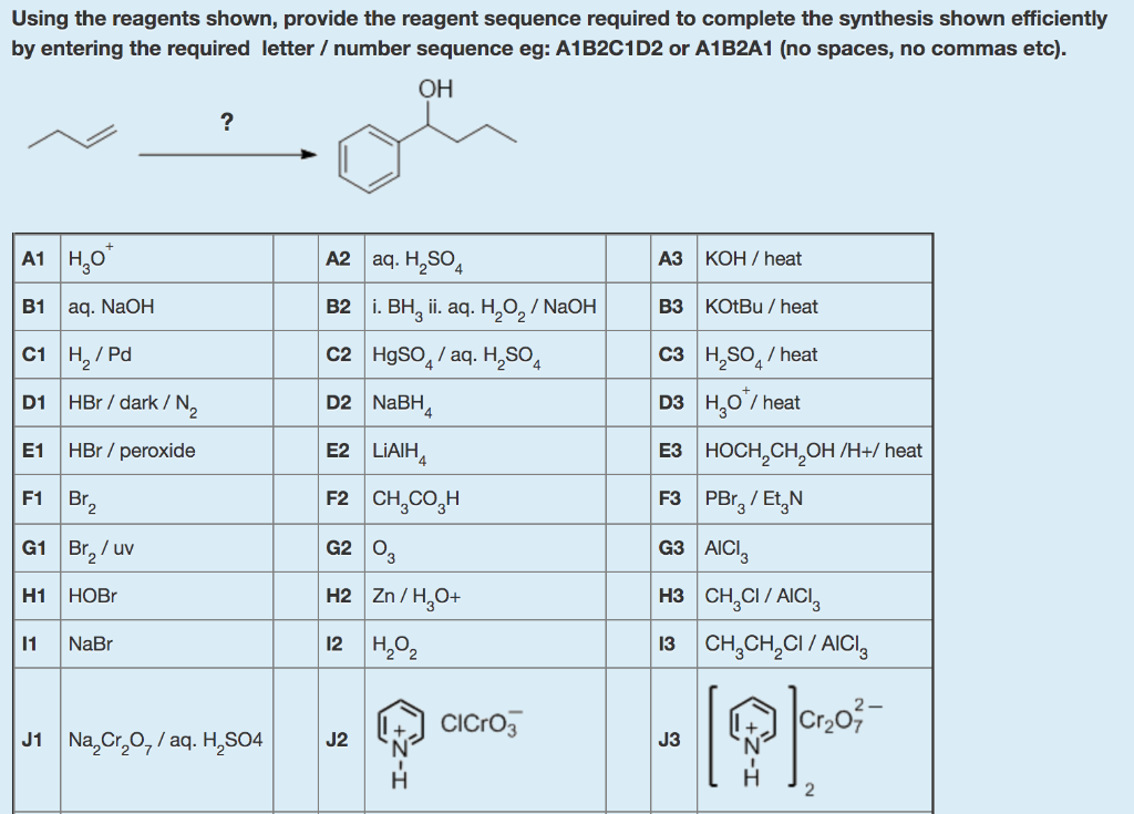 Solved Using the reagents shown, provide the reagent | Chegg.com