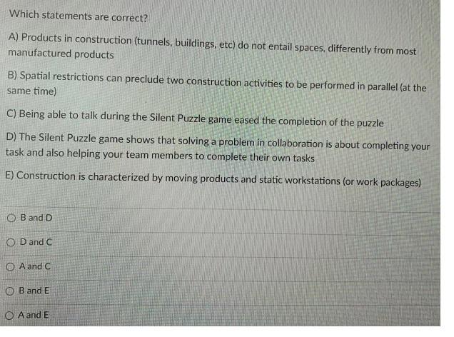 Solved Which statements are correct? A) Products in | Chegg.com