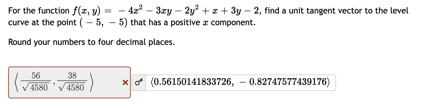 Solved For the function f(x,y)=−2−5−x2−y2, find a unit | Chegg.com