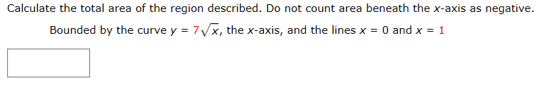 Solved Calculate the total area of the region described. Do | Chegg.com