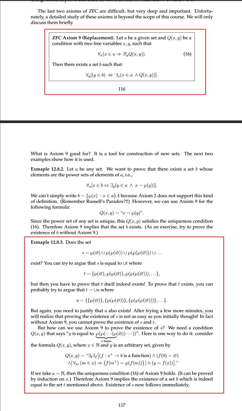 Solved The last two axioms of ZFC are difficult, but very | Chegg.com