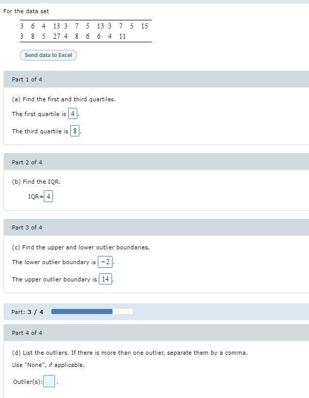 Solved For The Data Set 15 3 6 4 13 3 75 13 3 7 5 3 8 5 27 4 Chegg