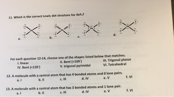 Lewis Dot Structure For Xef4