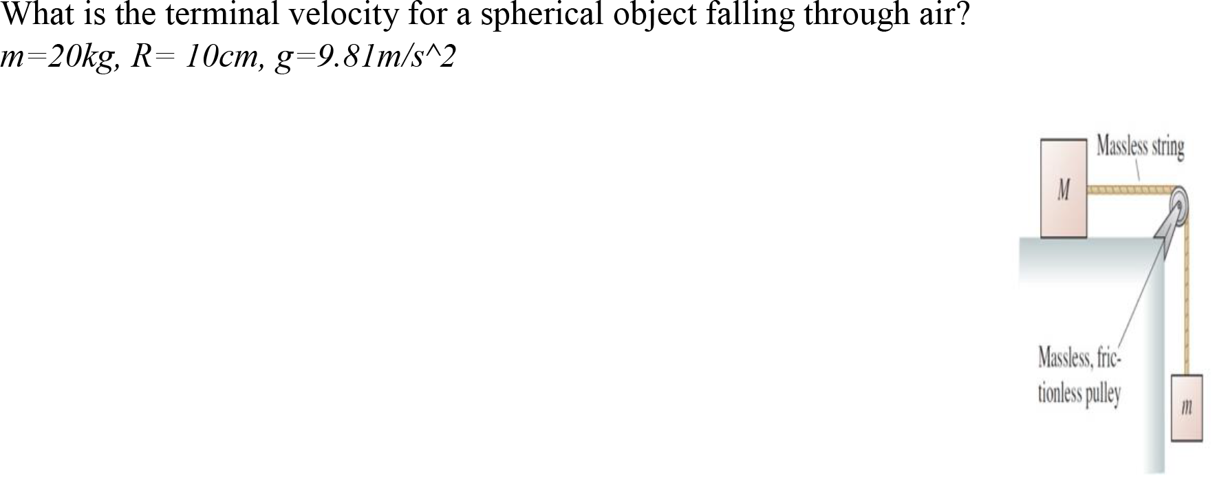 Solved What is the terminal velocity for a spherical object | Chegg.com