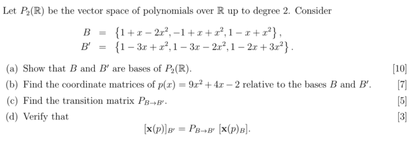 Solved Consider --{]] [110]} --{{! [1] [2] (a) Show that B | Chegg.com