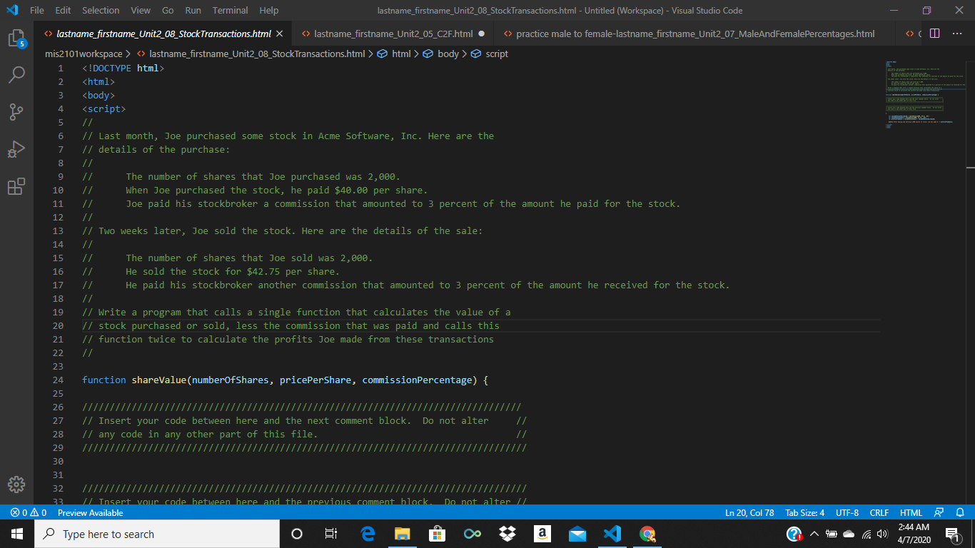 Solved - x ?W ** File Edit Selection View Go Run Terminal | Chegg.com