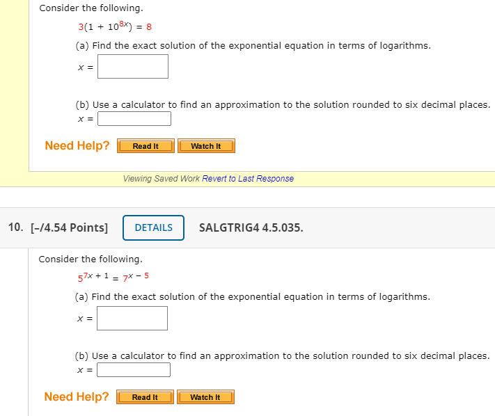 Solved Consider the following. 3(1 + 108x) = 8 (a) Find the | Chegg.com Solved Consider the following. 3(1 + 108x) = 8 (a) Find the | Chegg.com