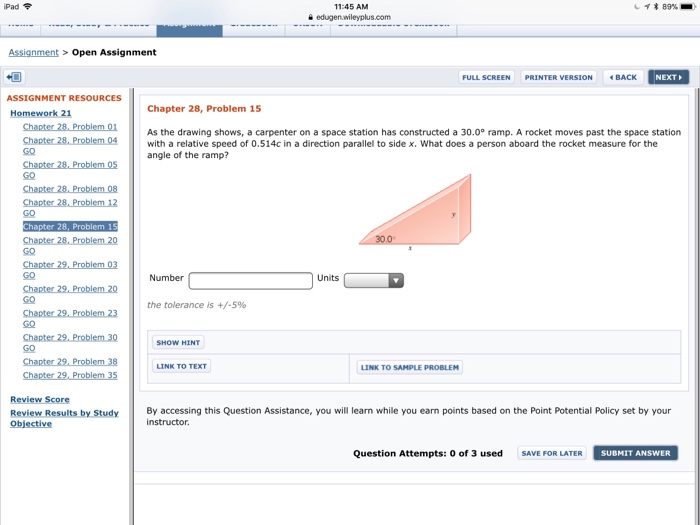 Solved Pad 11:45 AM Assignment>Open Assignment FULL SCREEN | Chegg.com