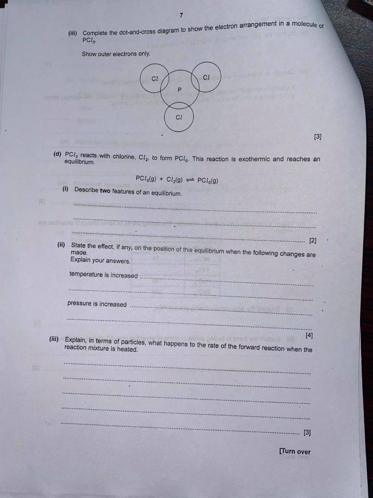 Solved 7 (iii) Complete the dot-and-cross diagram to show | Chegg.com
