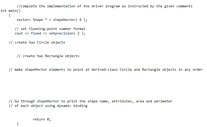 Solved You are given an abstract superclass encapsulating | Chegg.com
