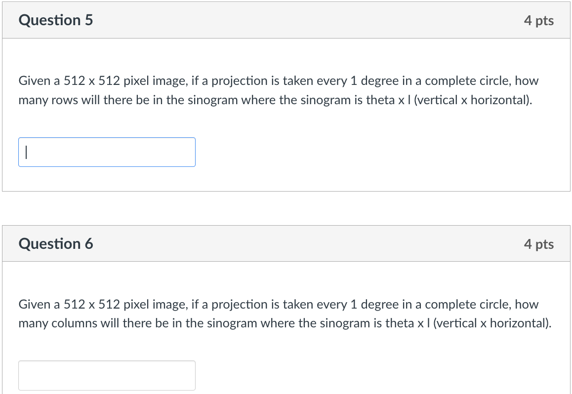 Solved Question 5 4 pts Given a 512 x 512 pixel image, if a | Chegg.com